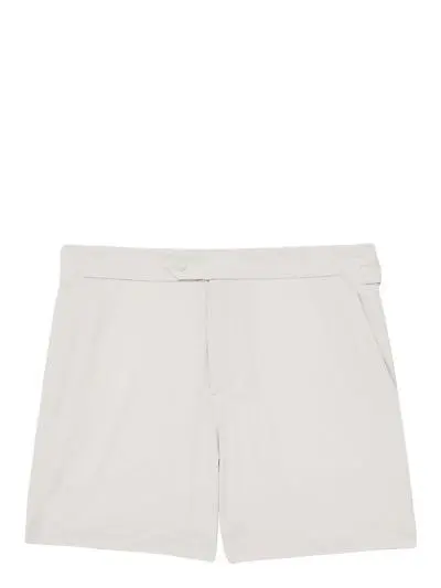 REISS Straight-leg Swim Shorts - Off White