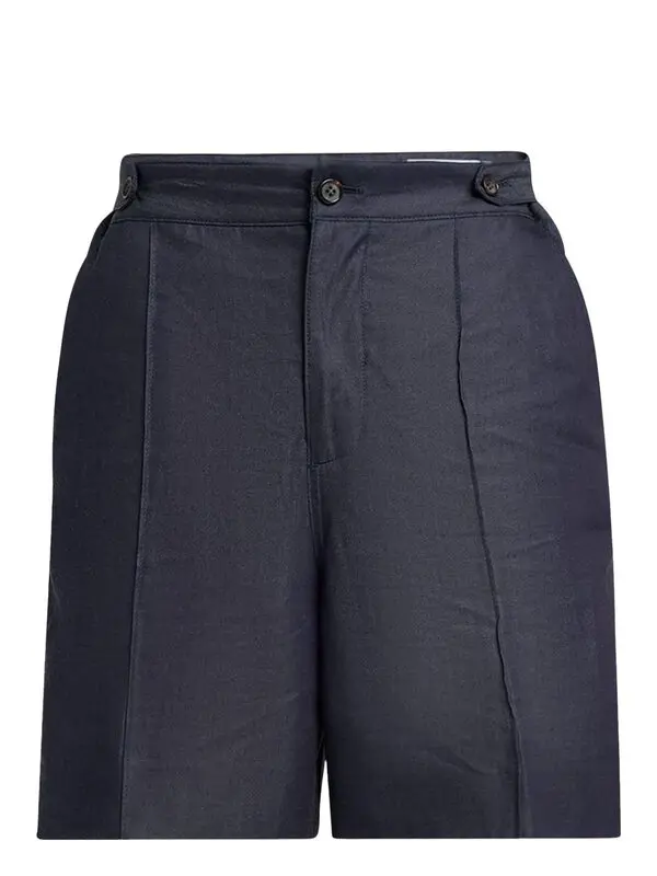 Alexander McQueen Denim Pintuck Shorts - Indigo