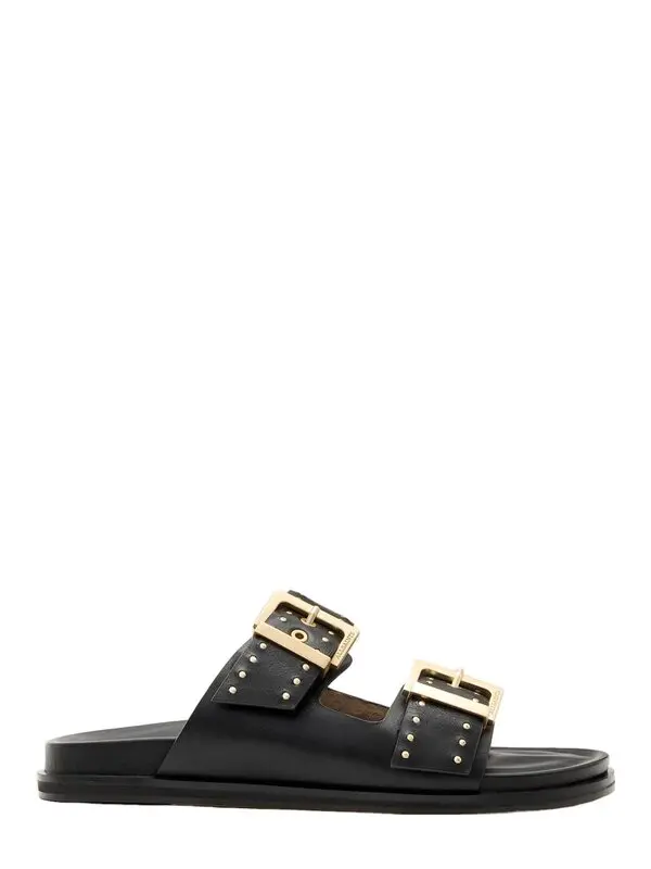 ALLSAINTS Magda Studded Leather Sandals - Black