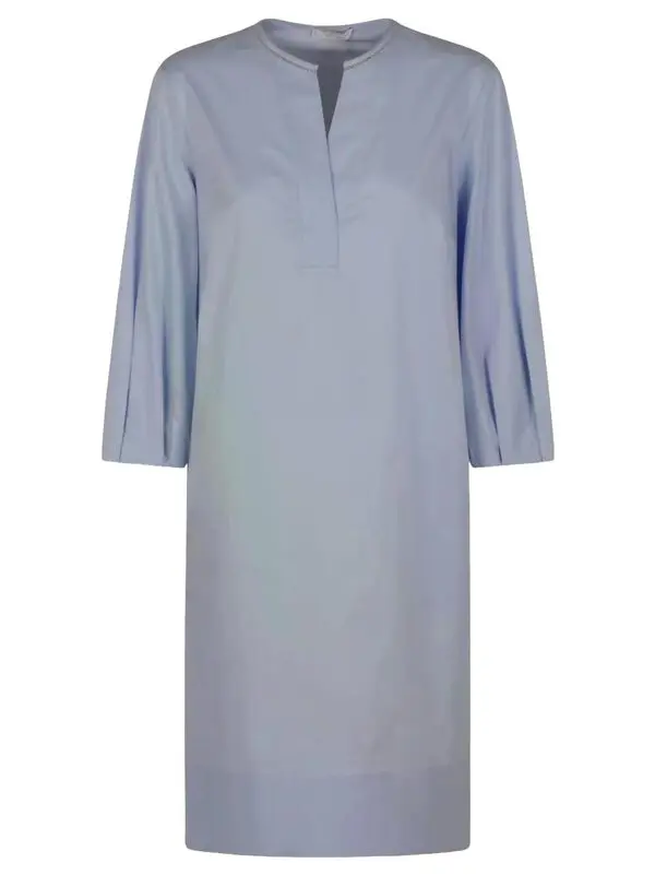 Peserico Crop-sleeve Tunic Dress - Blue