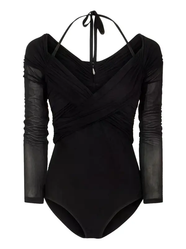 Zimmermann Draped Bodysuit - Black