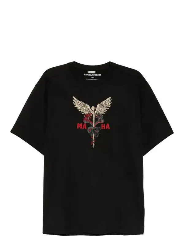 MAHARISHI Caduceus Monk T-shirt - Black