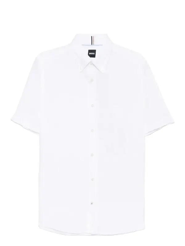 BOSS Logo-embroidered Shirt - White