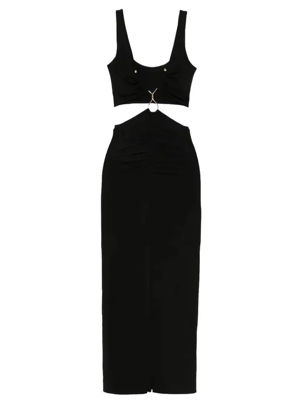 NISSA Cut-out Maxi Dress - Black