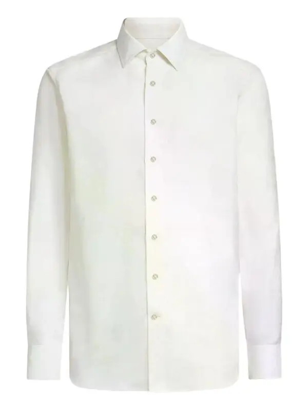 Etro Paisley-jacquard Cotton Shirt - White