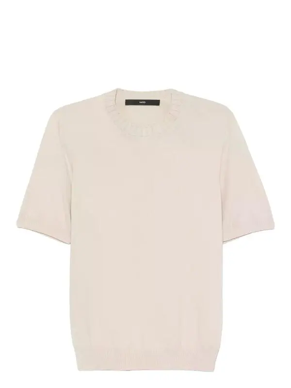 SAPIO Fine-knit T-shirt - Neutrals