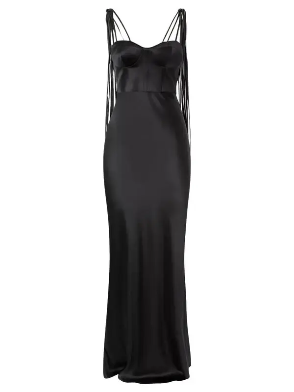 Pinko Satin Slip Dress - Black