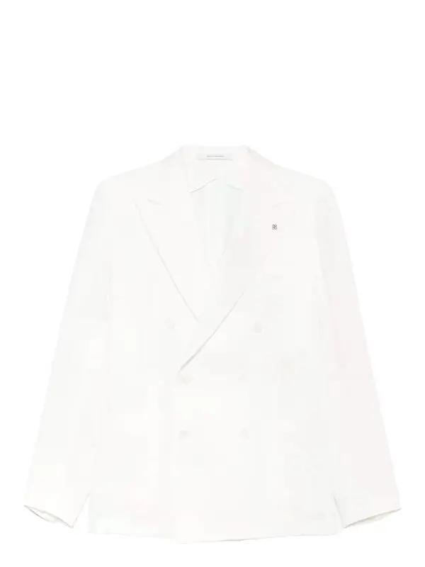 Tagliatore Linen Blazer - White