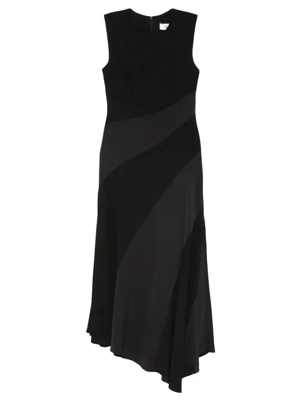 NISSA Panelled Midi Dress - Black
