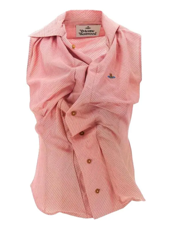 VIVIENNE WESTWOOD Draped Sleeveless Blouse - Pink