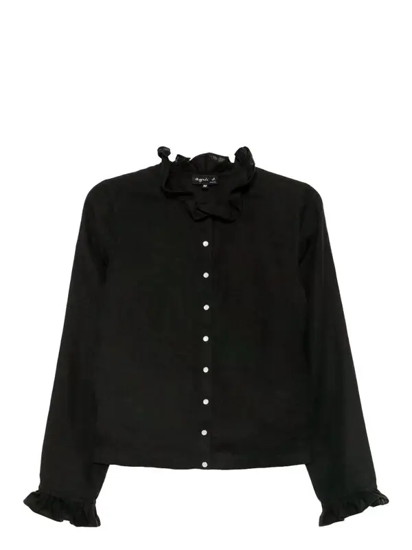 AGNÈS B. Ruffle-trim Blouse - Black