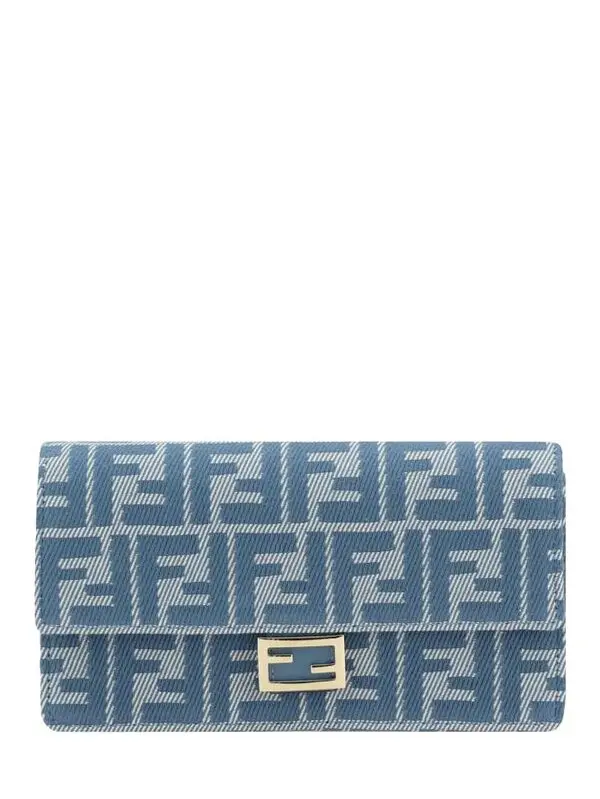 Fendi Baguette Double Shoulder Bag - Blue