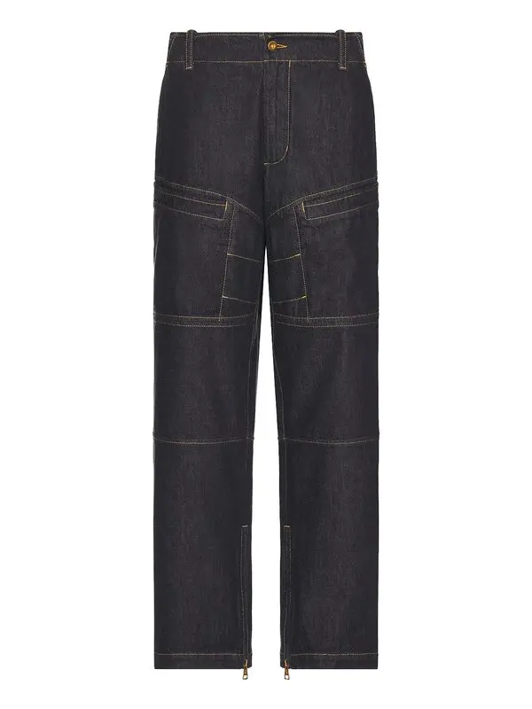 Moncler Straight Leg Jeans - Blue Denim