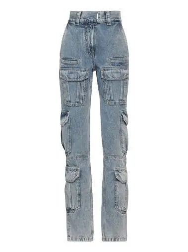 Givenchy Cotton Denim Cargo Jeans - Blue