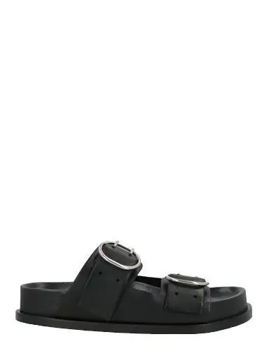 JIL SANDER Calfskin Sandals - Black