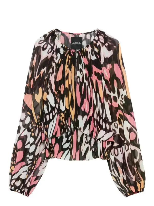 MARCCAIN Printed Blouse - Brown