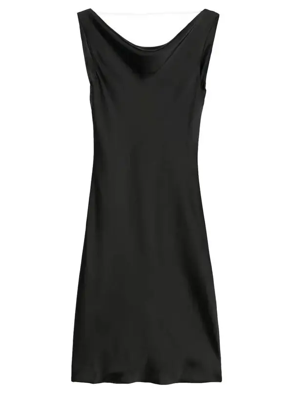 Norma Kamali Sleeveless Draped Midi Dress - Black