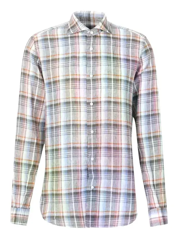 VINCENZO DI RUGGIERO Checked Shirt - Orange