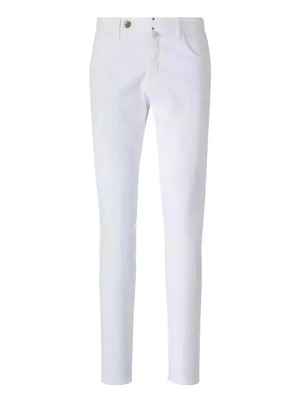 Incotex Stretch-cotton Straight Jeans - White