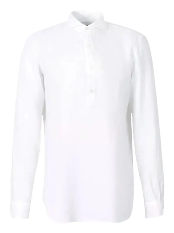 VINCENZO DI RUGGIERO Linen Polo Shirt - White