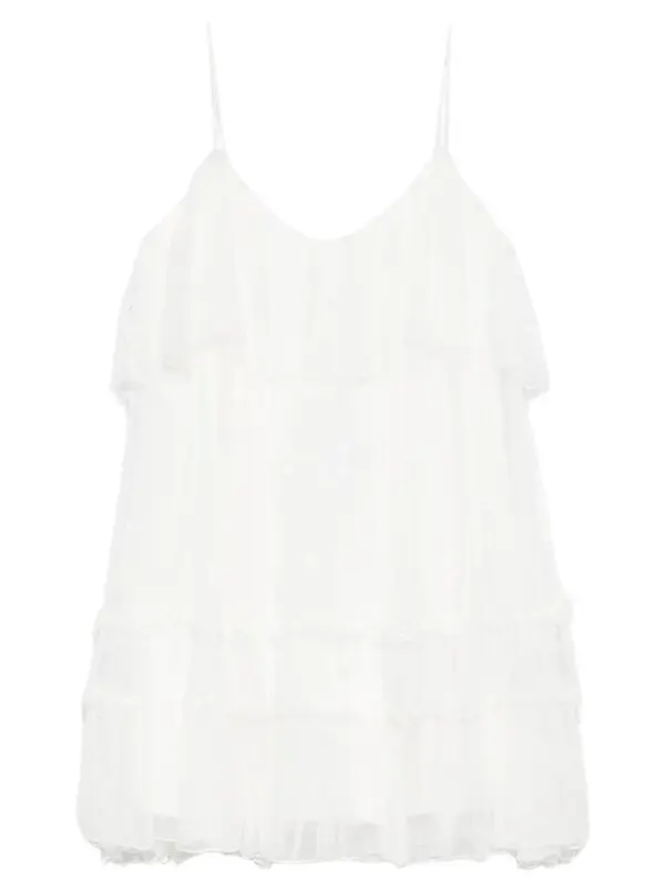 NISSA Lace Mini Dress - White