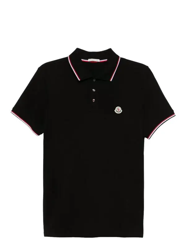 Moncler Cotton Polo Shirt - Black