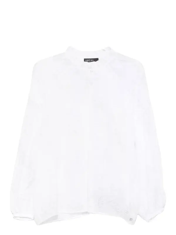 MARCCAIN Leaf-motif Blouse - White