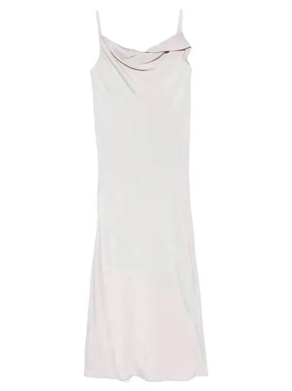 RECTO Drapery Neckline Slip Dress - Grey