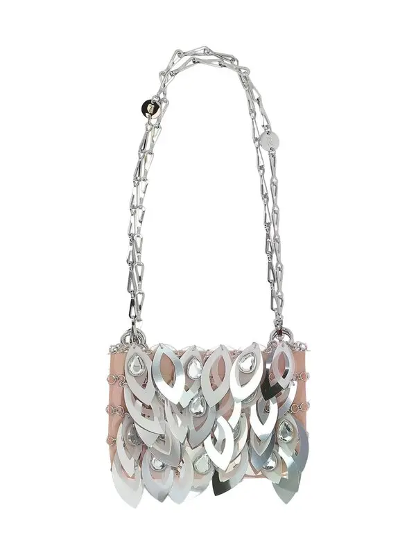 Rabanne Mini Disc-embellished Shoulder Bag - Silver