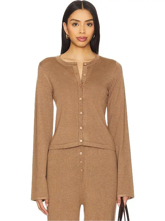 SNDYS. X Revolve August Button Down Top - Brown