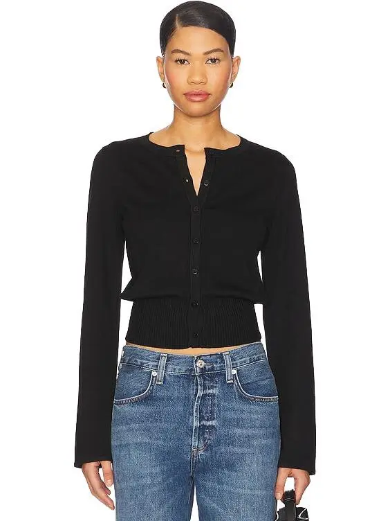 SNDYS. August Button Down Top - Black