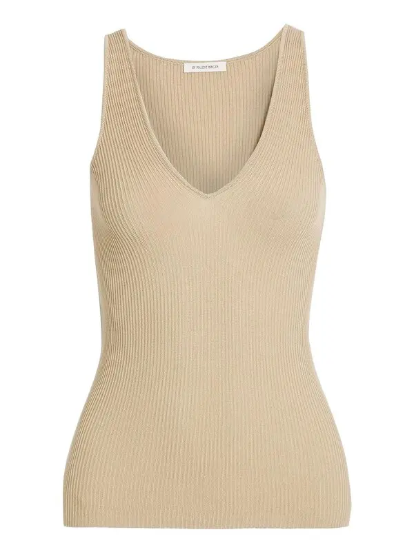 BY MALENE BIRGER Rory Ribbed Tank - Beige