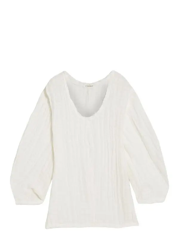 BY MALENE BIRGER Mikala Linen-gauze Top - Off-white