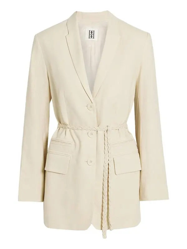 BY MALENE BIRGER Porter Linen-blend Blazer - Ecru