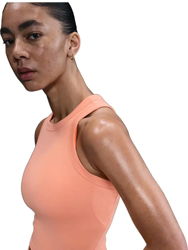 Nike One Fitted Dri-fit Cropped Tank Top - Orange