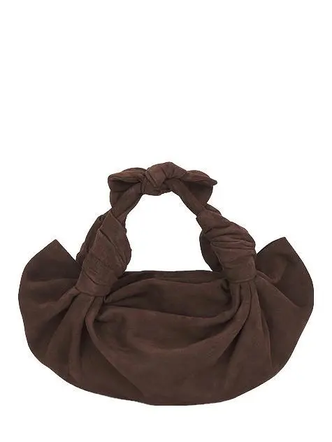 NLA COLLECTION Suede Knot Bag - Chocolate