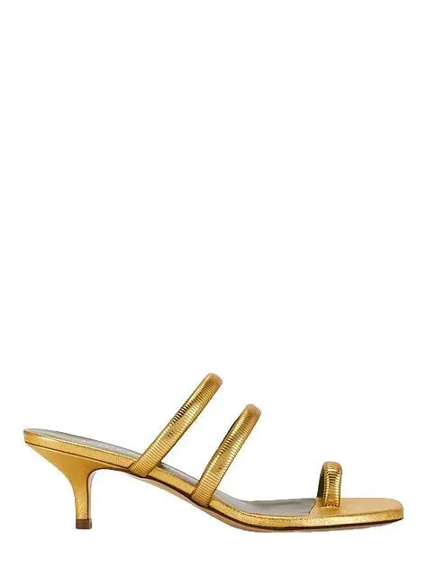 MARIA LUCA Modia Metallic Sandals - Gold