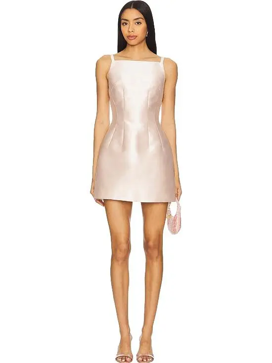 Courtney Zheng Blanche Dupion Mini Dress - Ballet Pink