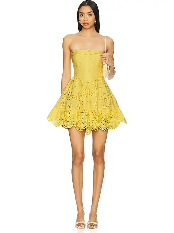 Hemant & Nandita Short Dress - Yellow