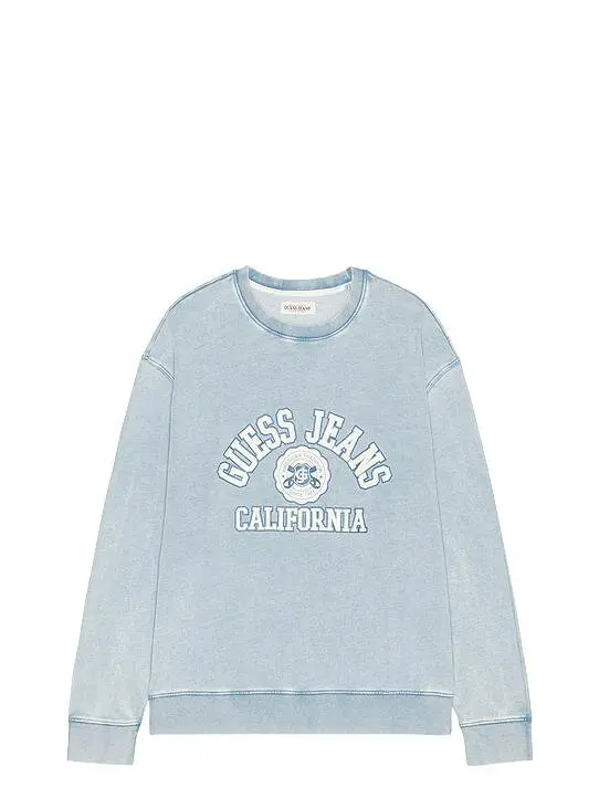 GUESS JEANS Crewneck Sweatshirt - Indigo Light Wash