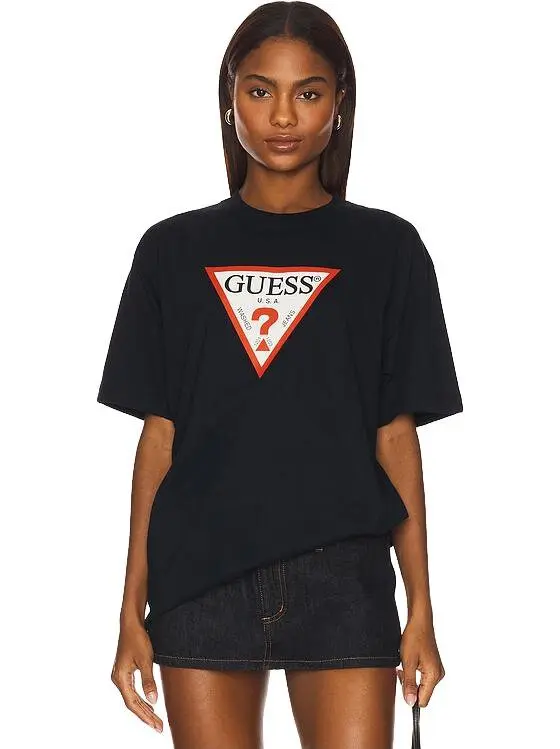 Guess Iconic Tee In Navy - Daring Ocean