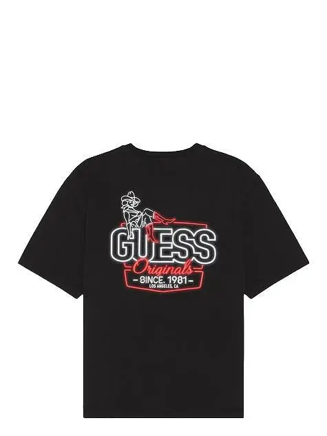 GUESS ORIGINALS American Classic Tee In Black - Jet Black