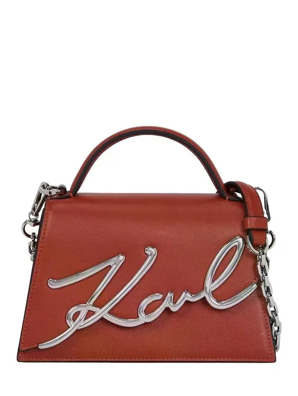 Karl Lagerfeld Signature Cross Body Bag - Red