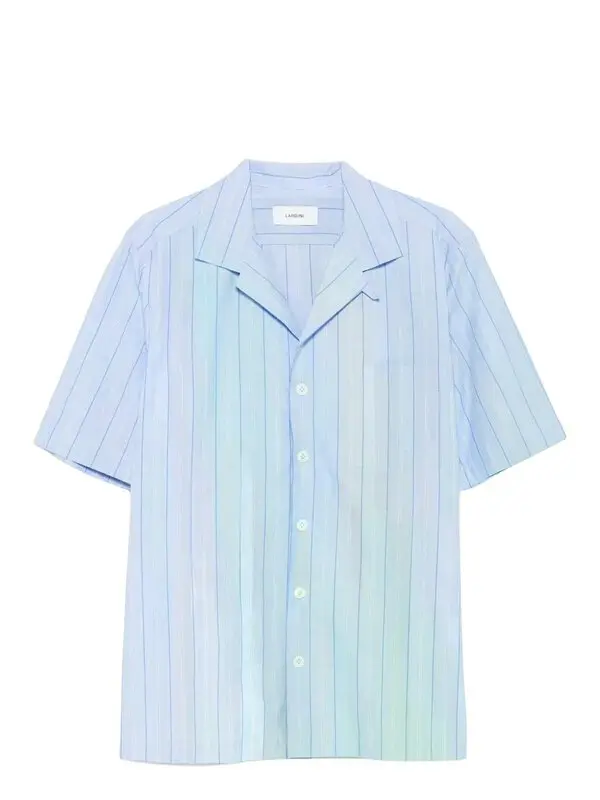 LARDINI Striped Shirt - Blue