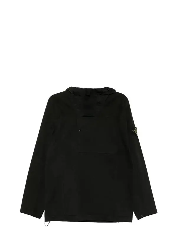 Stone Island Cotton Jersey Hoodie - Black