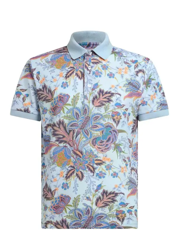 Etro Cotton Polo Shirt - Blue