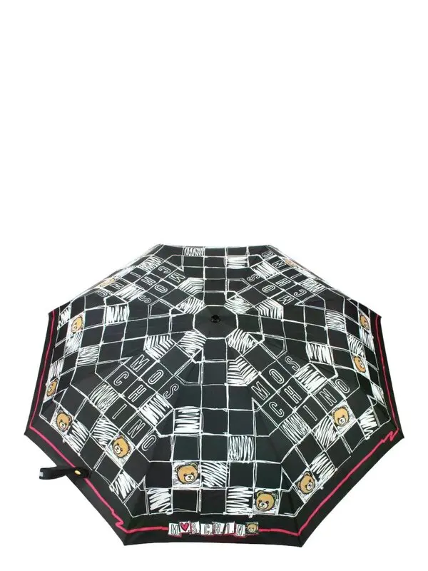 Moschino Graphic-print Umbrella - Black