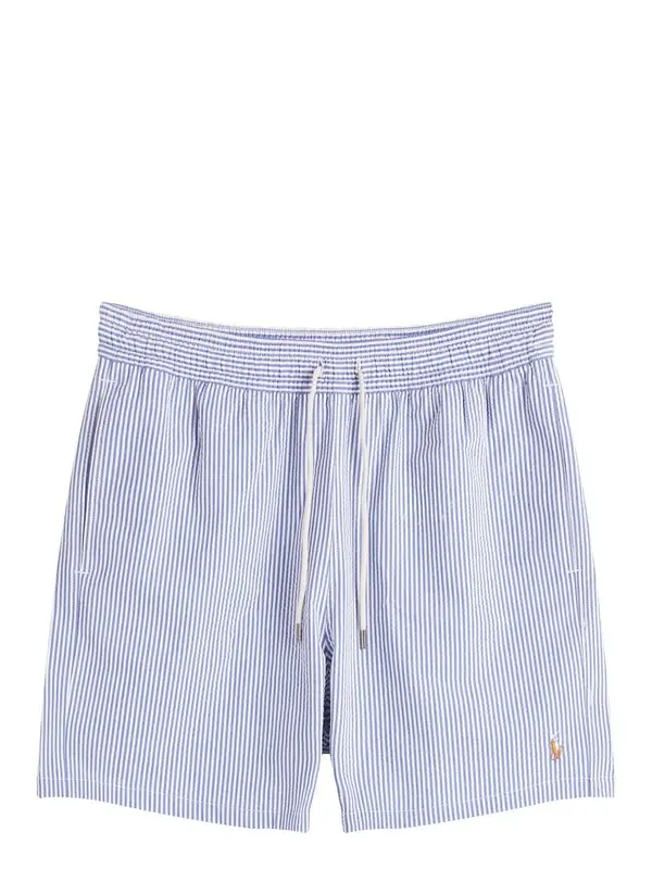 Polo Ralph Lauren Seersucker Stripe Traveler Swim Shorts - Cruise Royal Seersucker