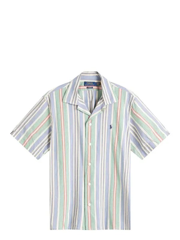 Polo Ralph Lauren Classic Fit Stripe Vacation Shirt - 6724 Blue/green Multi