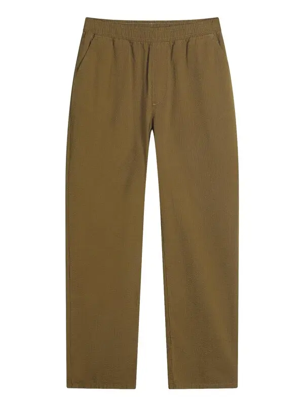FORET Calm Seersucker Trousers - Army